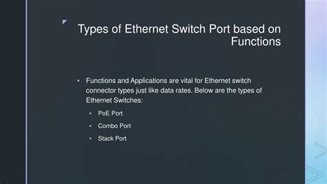 ppt a complete overview of ethernet switch port types powerpoint presentation id 11199541