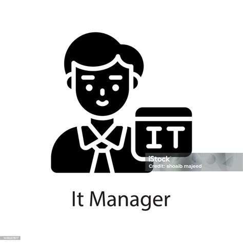 그것은 흰색 배경에 벡터 솔리드 아이콘 디자인 일러스트 레이 션을 관리합니다 Eps 10 파일 검색에 대한 스톡 벡터 아트 및 기타 이미지 Istock