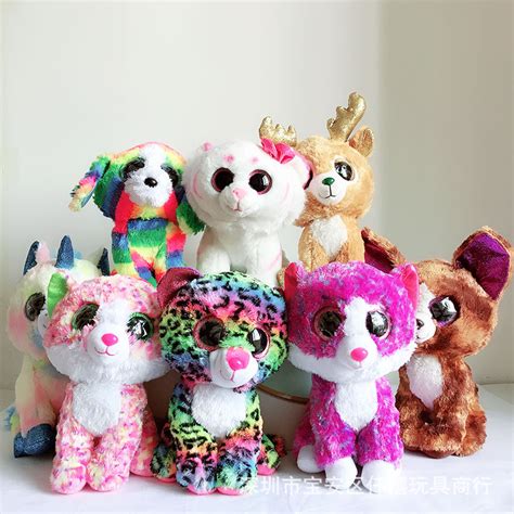 热销23cm中号大眼睛毛绒玩具独角兽猫头鹰吉娃娃狗火烈鸟布娃娃 阿里巴巴