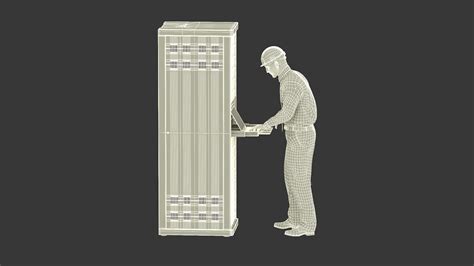 3d Model System Administrator By Server Rack Rigged Turbosquid 2329260