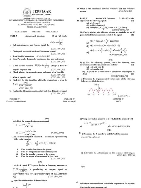 Ec3354 Ss Model Set 2 Pdf Mathematical Analysis Applied Mathematics