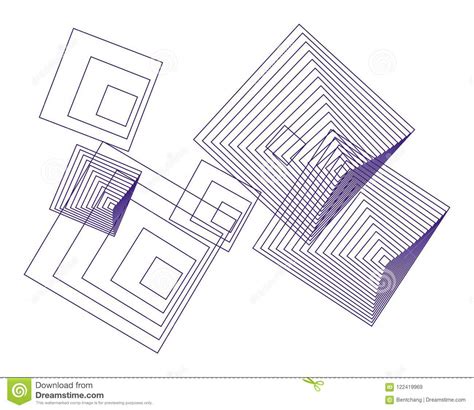 Shape Of Square Rectangle Abstract Geometric Background Pattern