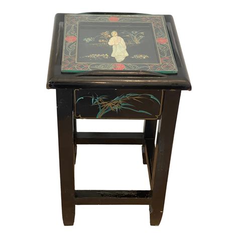 1950s Chinese Small Chinoiserie Plant Stand With Quan Yon Chairish