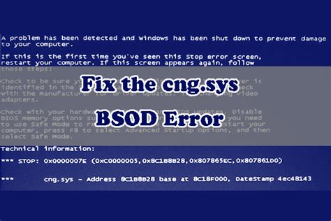 The Complete Solution For Cng Sys BSOD Error