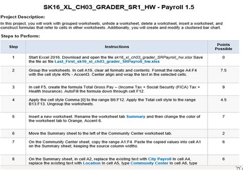 Get Answer Grader Instructions Excel 2016 Project Step