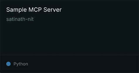 Sample Mcp Server Glama