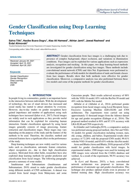 Pdf Gender Classification Using Deep Learning Techniques