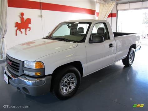 2005 Summit White Gmc Sierra 1500 Regular Cab 45688813 Photo 2