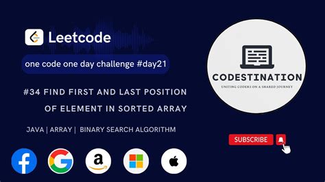 leetcode 34 find first and last position of element in sorted array