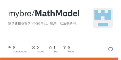 Github Mybre Mathmodel