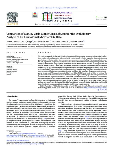 Pdf Comparison Of Markov Chain Monte Carlo Software For The Evolutionary Analysis Of Y