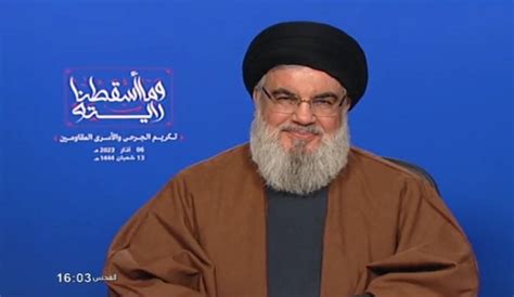 السيد حسن نصر الله معادلة الردع في لبنان لم يقف إلى جانبها إلا ايران و