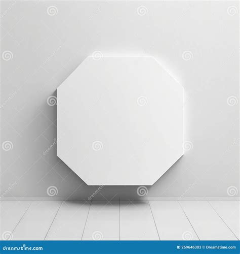 Wall Poster Mockup An Octagon With Perfectly Symmetrical Sides Ai Generation Stock Illustration