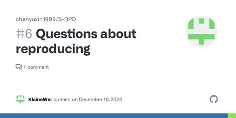 Questions About Reproducing · Issue 6 · Chenyuxin1999s Dpo · Github