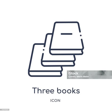 교육 개요 컬렉션에서 선형 3 책 아이콘입니다 얇은 라인 3 책 아이콘 흰색 배경에 고립입니다 3 책 유행 삽화 0명에 대한 스톡 벡터 아트 및 기타 이미지 Istock