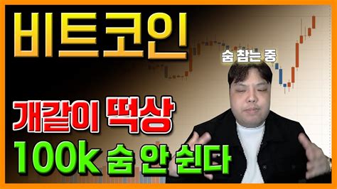 비트코인 꽉 잡으세요 개같이 떡상 100k 갑니다 Youtube