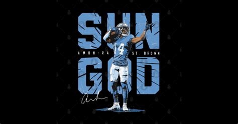 Amon Ra St Brown Detroit Sun God Amon Ra St Sticker Teepublic