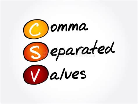 CSV Comma Separated Values Acronym Technology Concept Background