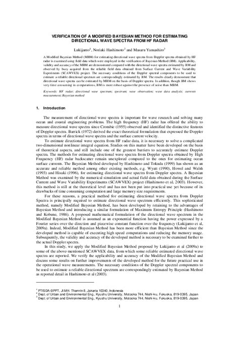 Verification Of A Modified Bayesian Method For Estimating Directional
