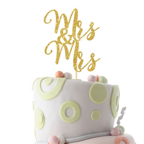 Mrs And Mrs Lesbian Cake Topper Same Sex Cake Topper Mrs Etsy