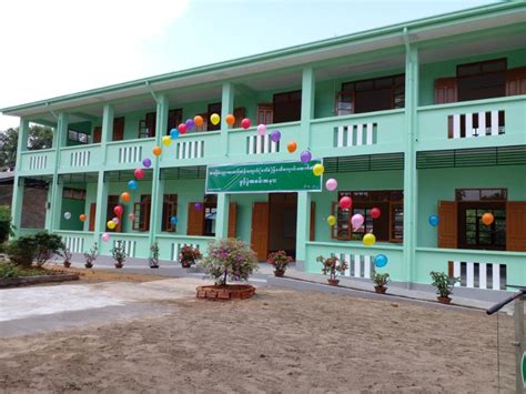 ၇၇ နှစ် မြောက် တပ်မ တော် နေ့ကို ဂုဏ်ပြုကြိုဆို သောအားဖြင့် စက်စဲ အ ထ က နှစ်ထပ် ကျောင်း ဆောင်သစ