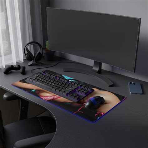 D Va Desk Mat Nude Overwatch Waifu Girl Led Rgb Sexy Gamer Mouse