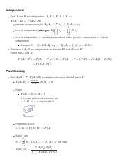 Rand Var Pdf Independent F A B Def A And B Are Independent A B P A B P A P B