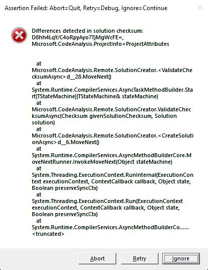 Differences Detected In Solution Checksum · Issue 33476 · Dotnetroslyn · Github