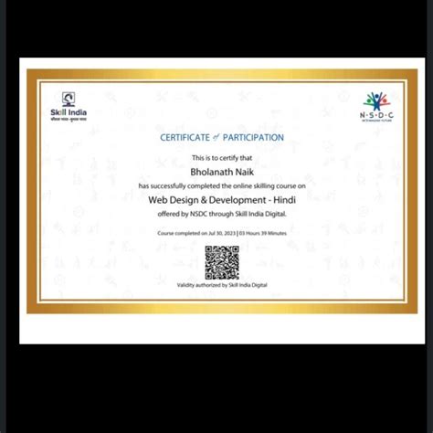 Bholanath Naik On Linkedin Nsdc Webdevelopment