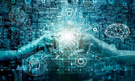 Hand Of Robots Touching On Binary Data Futuristic Artificial