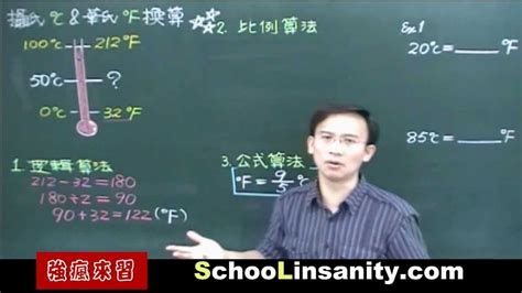 強瘋來習 物理化學05 攝氏與華氏換算 Youtube