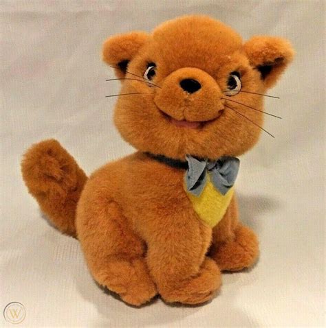 Vintage Walt Disney The Aristocats Toulouse 10 Orange Stuffed Plush
