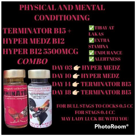 Combo Conditioning For Game Fowl Hyper B12super B15 Vitamin E Shopee