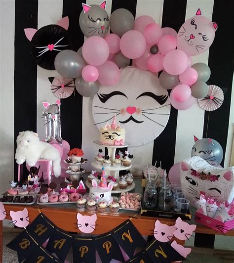 Cumpleaños De Gatita Cumpleaños De Oficina Fiestas Temáticas De Gato
