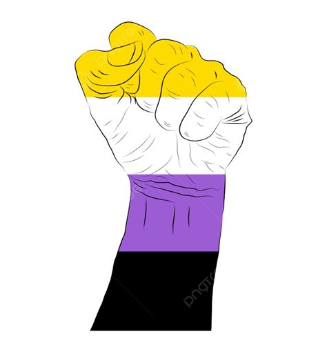 non binary pride community flag stroke background colorful png and