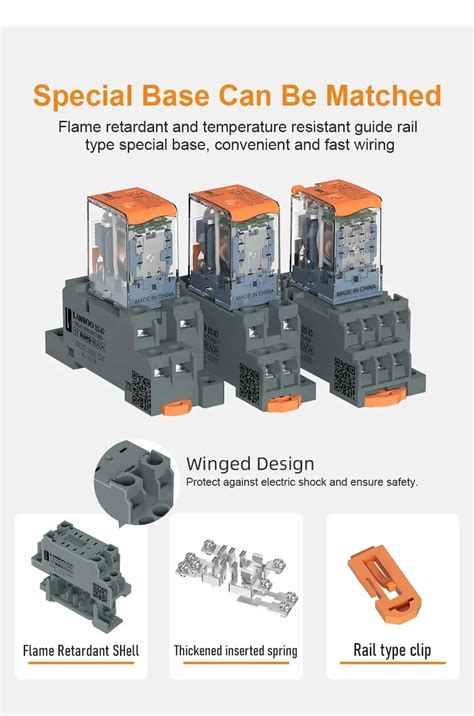 Single Pole Controlled Variable Intermediate Relay 2no2nc Dc1224v Ac230v 275x21series