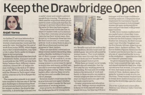 Anjali Varma On Linkedin My Latest Piece In The Economic Times Talks About The Drawbridge
