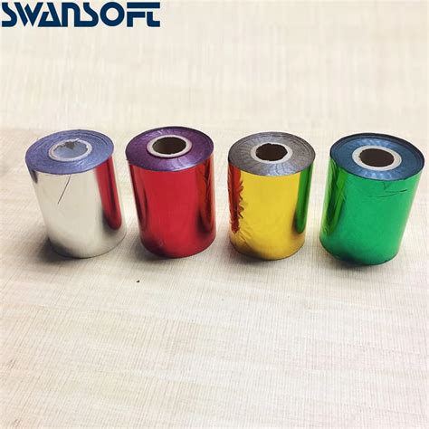 SWANSOFT золото серебро горячего тиснения фольгой бумаги 4 см рулонов ...