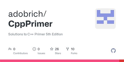Github Adobrichcppprimer Solutions To C Primer 5th Edition