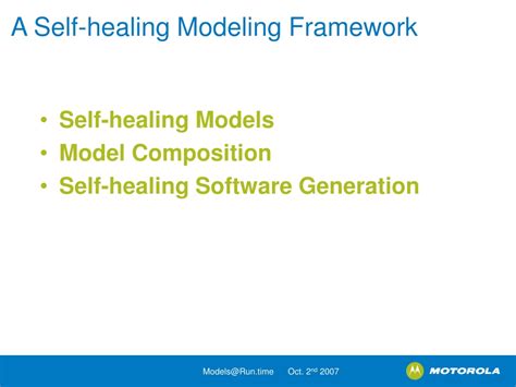 PPT Self Healing Software Systems Modeling Framework PowerPoint Presentation ID