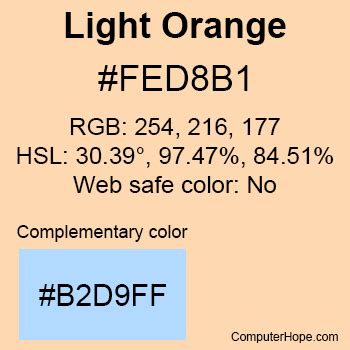 FED B Light Orange HTML Color Code