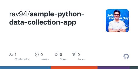 github rav94 sample python data collection app