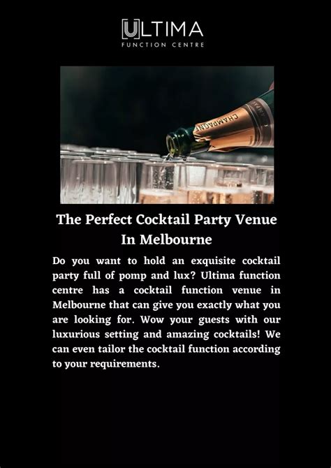 Ppt The Perfect Cocktail Party Venue In Melbourne Powerpoint