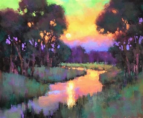 The Evening Whispers By Teresa Saia Pastel 13 X 15 Landscape Art