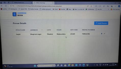 Address Book App Project In Javascript With Source Code And Report Download Kashipara