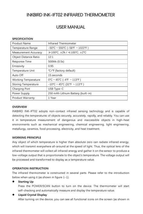 Inkbird Ink Ift02 User Manual Pdf Download Manualslib