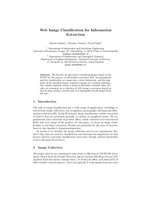 pdf web image classification for information extraction