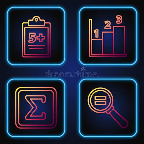 Set Line Paper Clip Geometric Figure Square Mathematics Function Sine And Graph Schedule