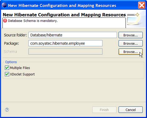 Eclipsedatabase Hibernate Configuration And Mapping Resources