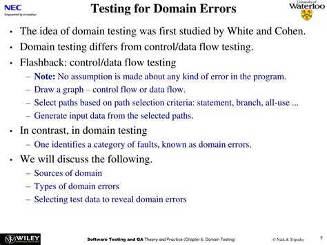 Ppt Software Testing And Quality Assurance Theory And Practice Chapter 6 Domain Testing